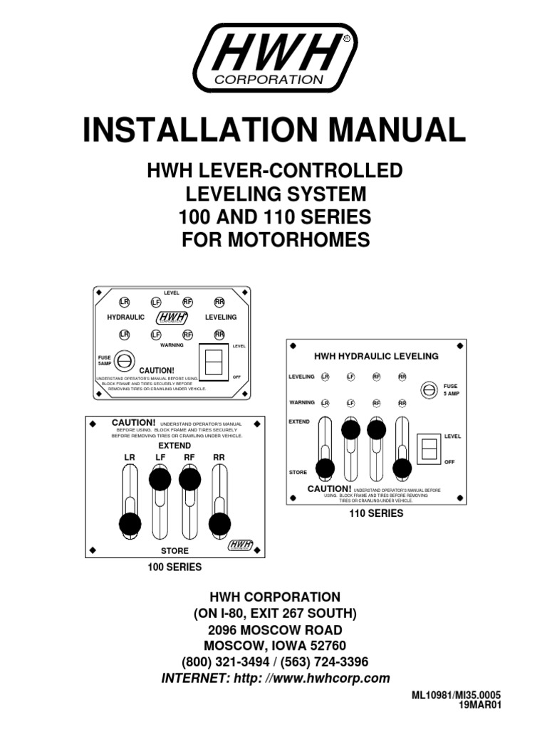 Dokumen - Tips HWH Lever Controlled Leveling System 100 and 110 HWH ...