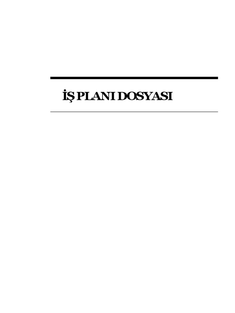 Is Plani Dosyasi | PDF