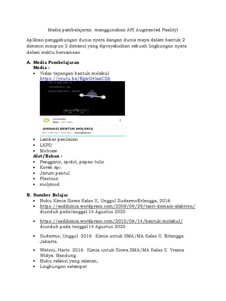 Media Pembelajaran Menggunakan AR | PDF