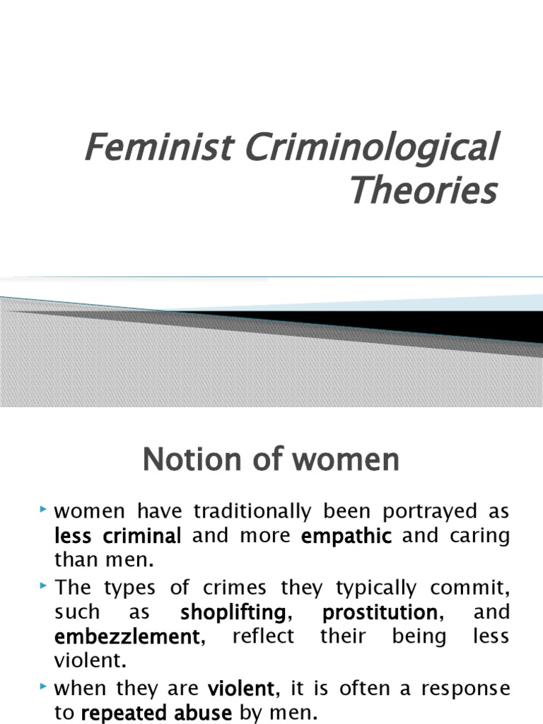Feminist Criminological Theories | PDF | Feminism | Gender Studies