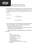 Lecture 3 - Monod Kinetics | PDF | Chemistry | Physical Sciences