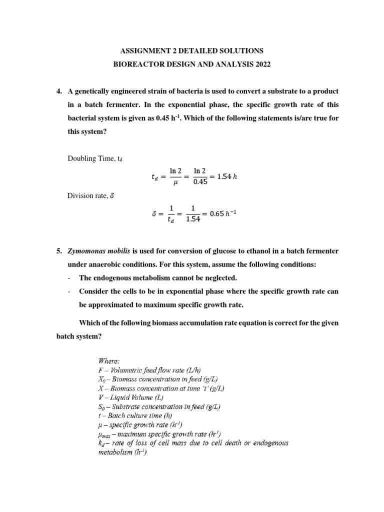 Assignmnet 2 Solution Pdf Chemistry Biology