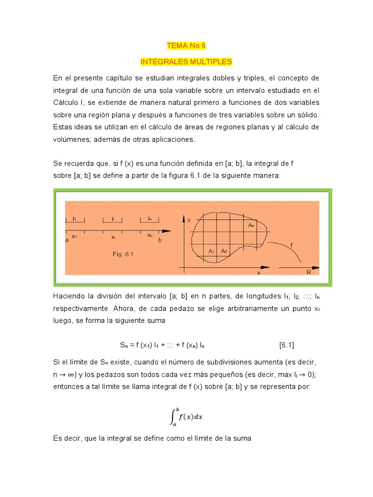 Integrales Dobles y Triples: Conceptos y Cálculo | PDF | Integral ...
