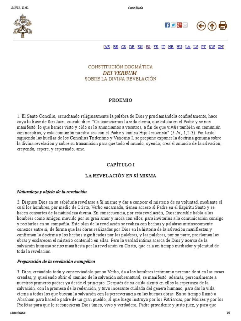 Dei Verbum | PDF | Jesús | Iglesia Católica