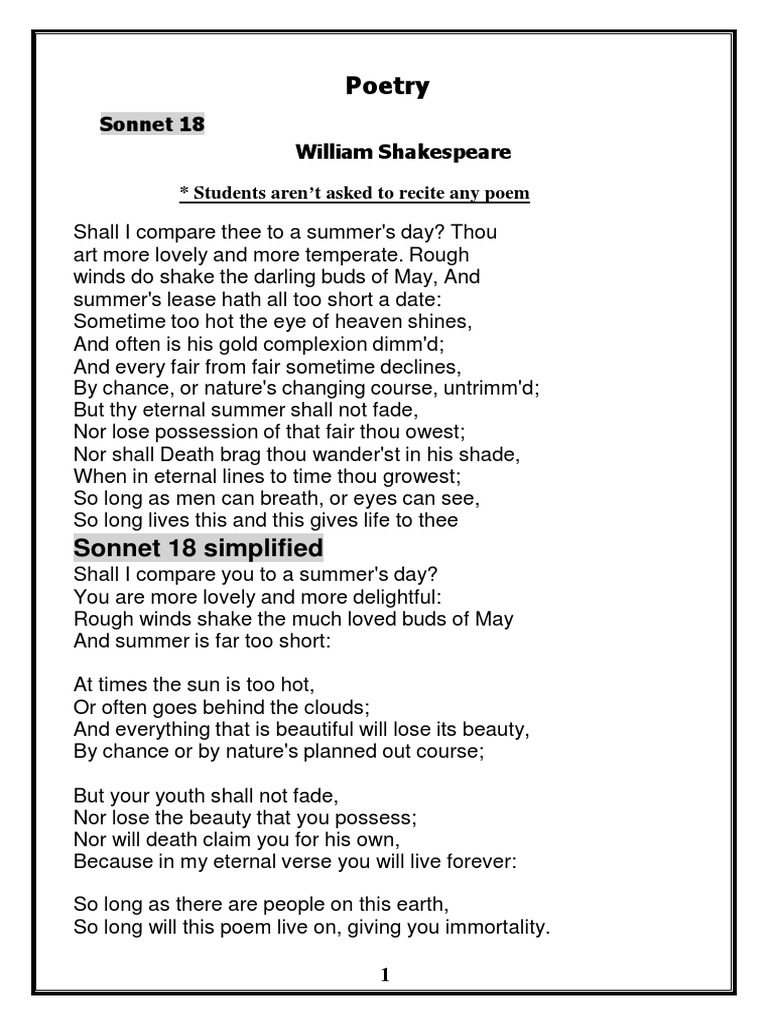 Poetry and Drama 1st Secondary | PDF | Poetry