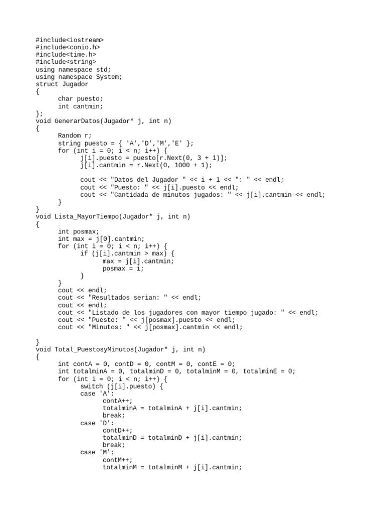 Ejercicio 1 en Casa - Struct | PDF | Programación de computadoras | Ingeniería de software