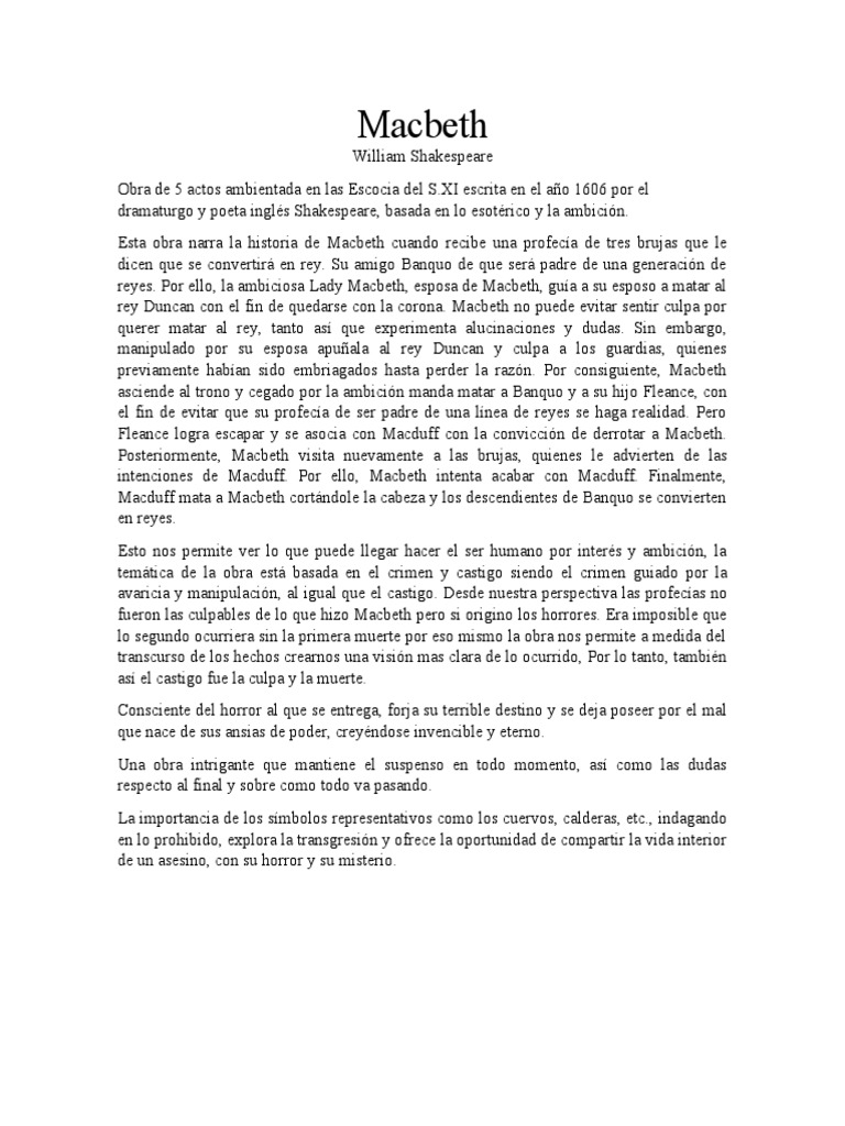 Macbeth | PDF