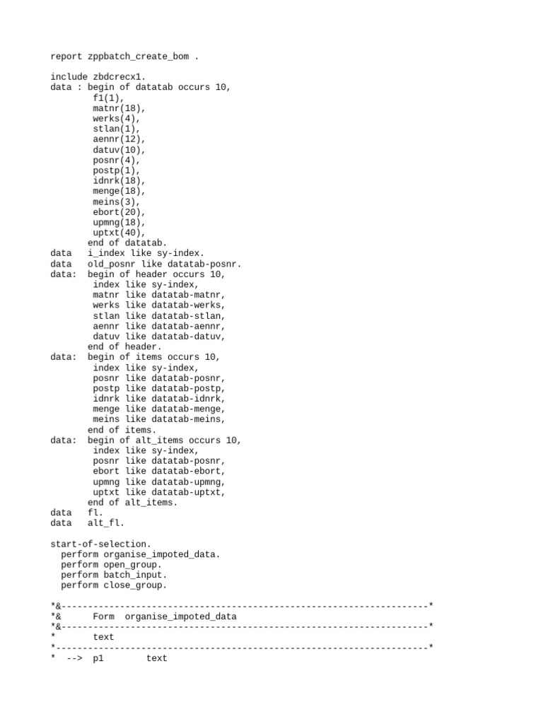 barış zppbatch_create_bom | PDF | Computer Programming