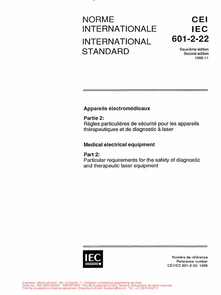 Iec 60601-2-22 (2.0) | PDF | International Electrotechnical Commission | License