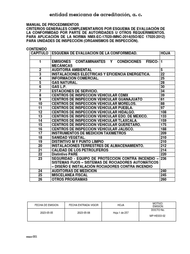 Manual de Procedimientos EMA 2023 | PDF | Auditoría | Contralor
