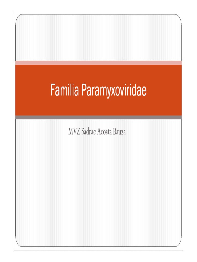 22 Paramixoviridae | PDF | Virus | Proteínas