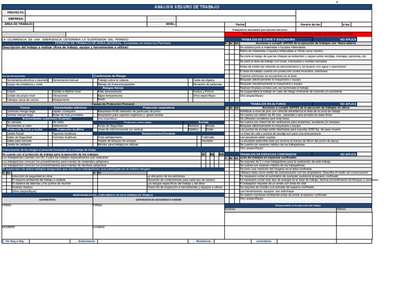 Ast (Analisis de Riesgo) | PDF | Soldadura | Construcción