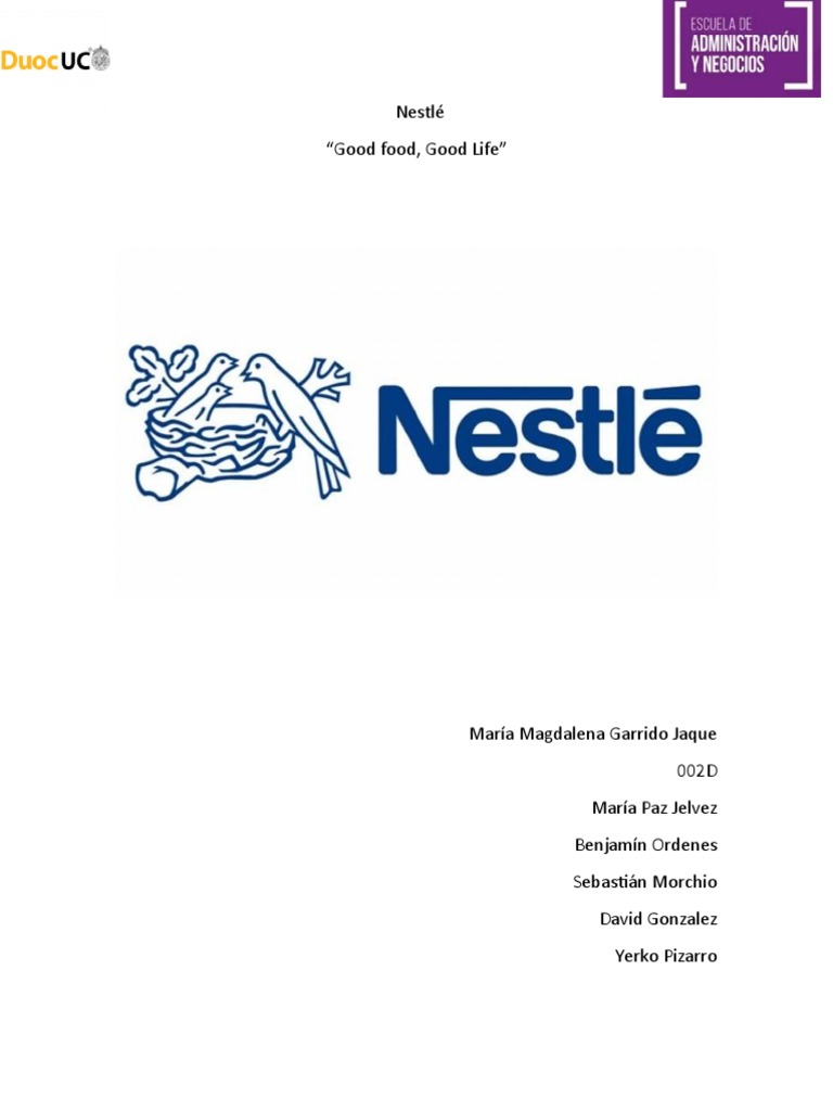 Nestle Administracion Estrategica | PDF | Hacerse un nido | Alimentos