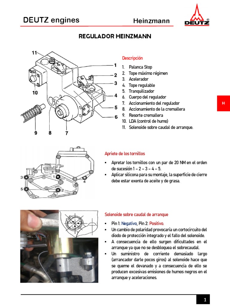 Regulador Heinzmann | PDF | Tornillo | Ingeniería mecánica