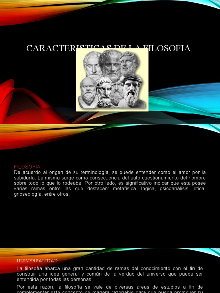 Caracteristicas de La Filosofia | PDF | Verdad | Existencia