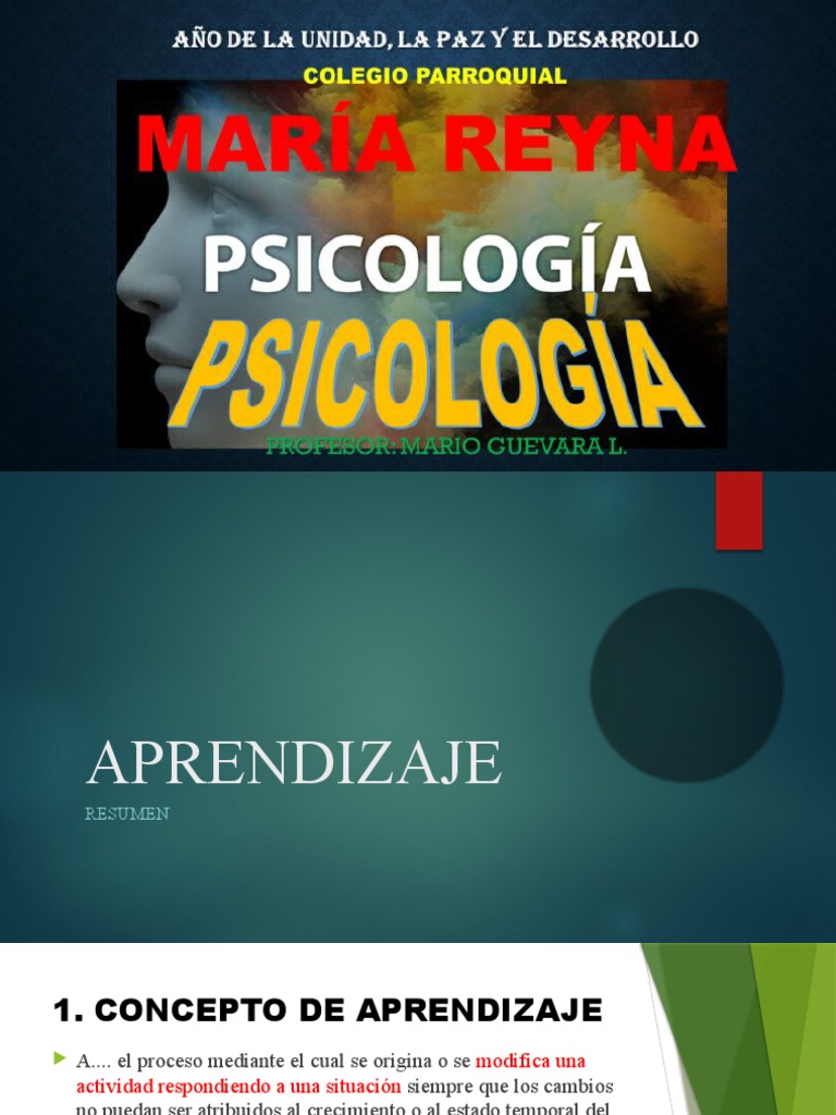 CMR Psicología Bim 2 Tema El Aprendizaje | Descargar gratis PDF | Sinapsis | Aprendizaje