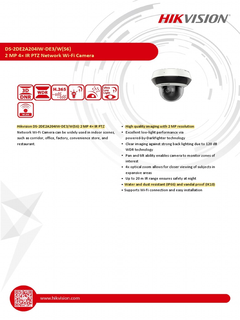 Datasheet of DS 2DE2A204IW DE3 - WS6 - V5.7.3 - 20230222 | PDF | Ieee 802.11 | Wi Fi