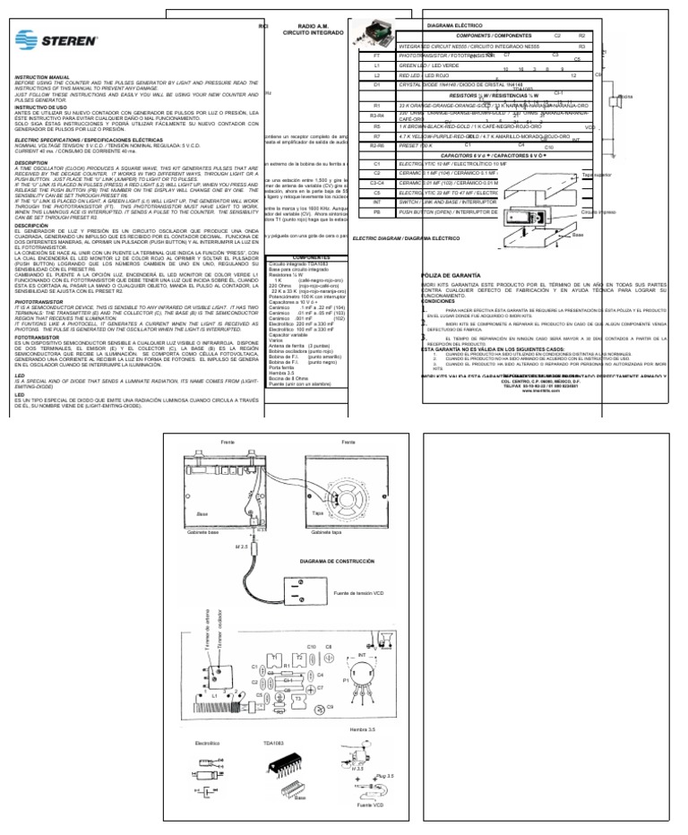Circuito Integrado TDA1083 para Radio AM | PDF | Fuerza | Electrónica