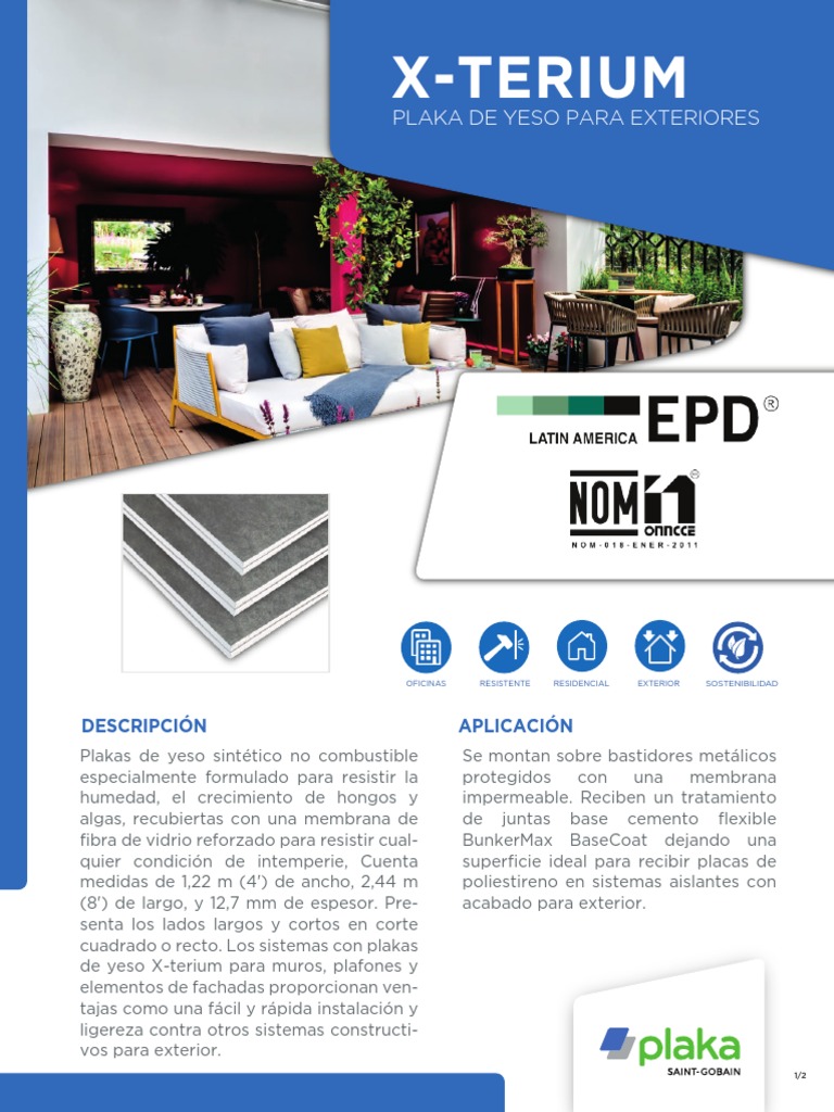 Ficha Tecnica_Plaka_X-terium-2022_wa | PDF | Ciencia de los Materiales | Sector secundario de la ...