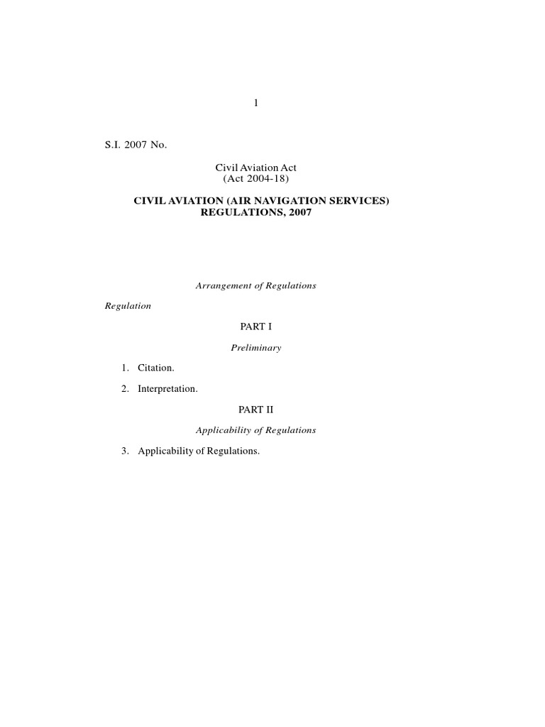BCAD REGULATIONS - Air Navigation Services | PDF | Visual Flight Rules ...