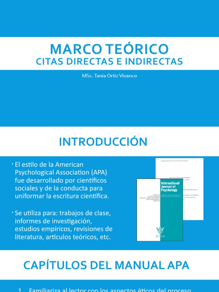 Citas Directas e Indirectas en APA | PDF | Comillas | Autor