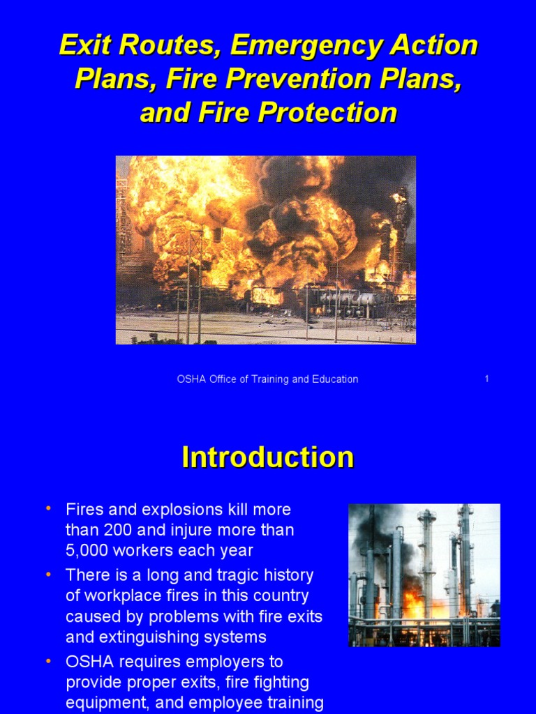 Emergency Action and Fire Prevention Plans | PDF | Public Safety | Fires