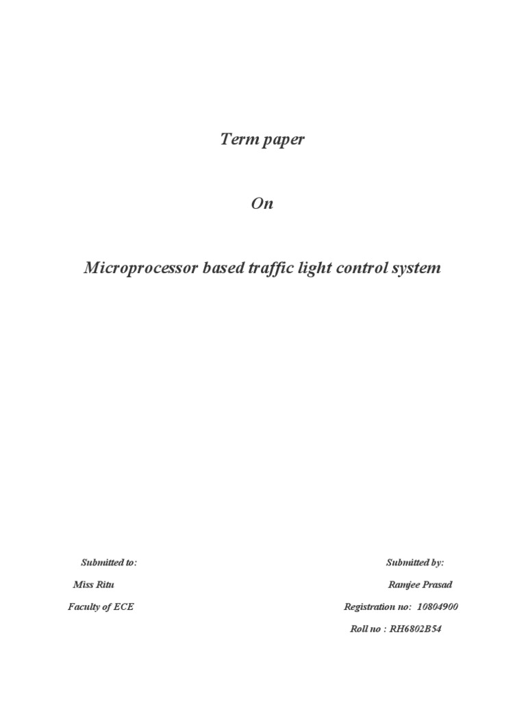 Microprocessor Based Traffic Light Control System | PDF