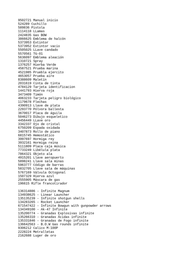 Code Veronica Infinite Weapons Guide | PDF | Gun | Flight