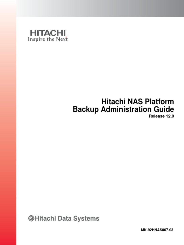 Hitachi Nas Platform Backup Administration Guide | PDF | Backup | File ...
