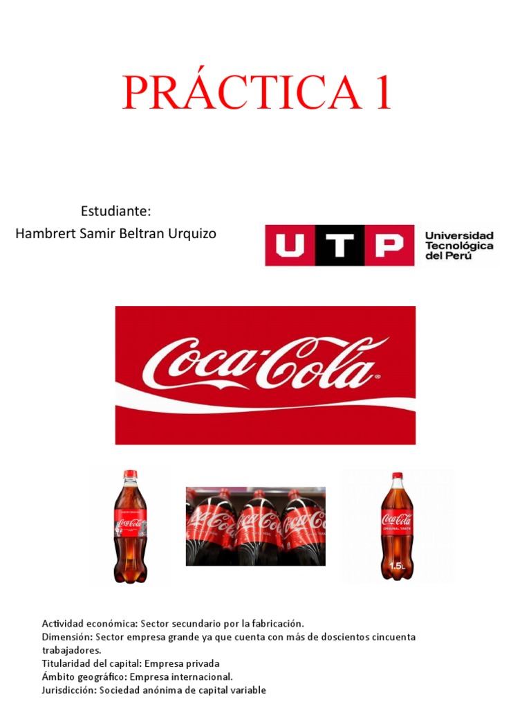 Práctica 1 | PDF | La compañia de coca Cola | Marca