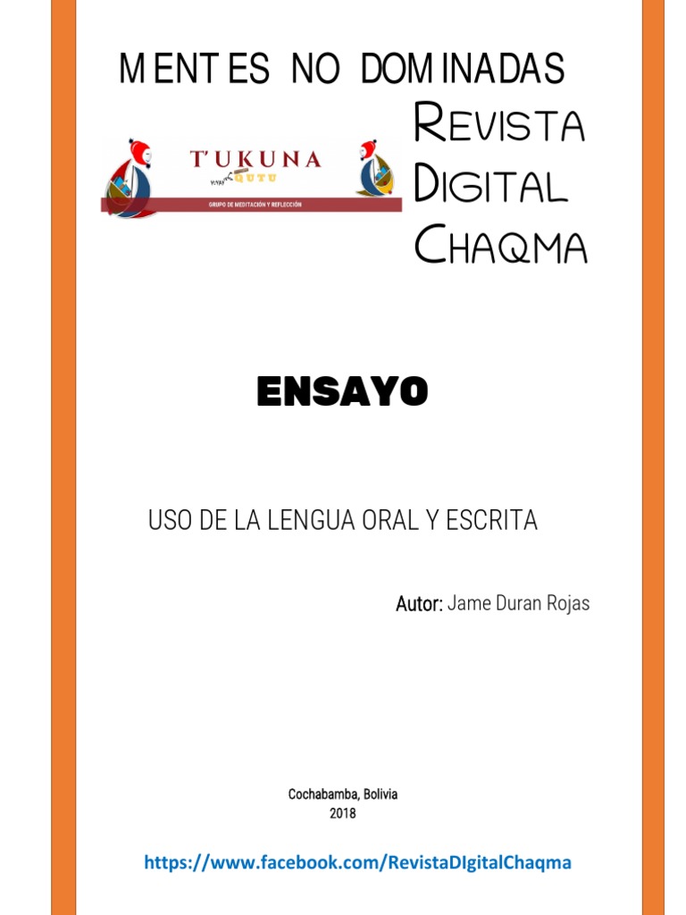 Uso de La Lengua Oral y Escrita | Descargar gratis PDF | Escritura | Lengua española