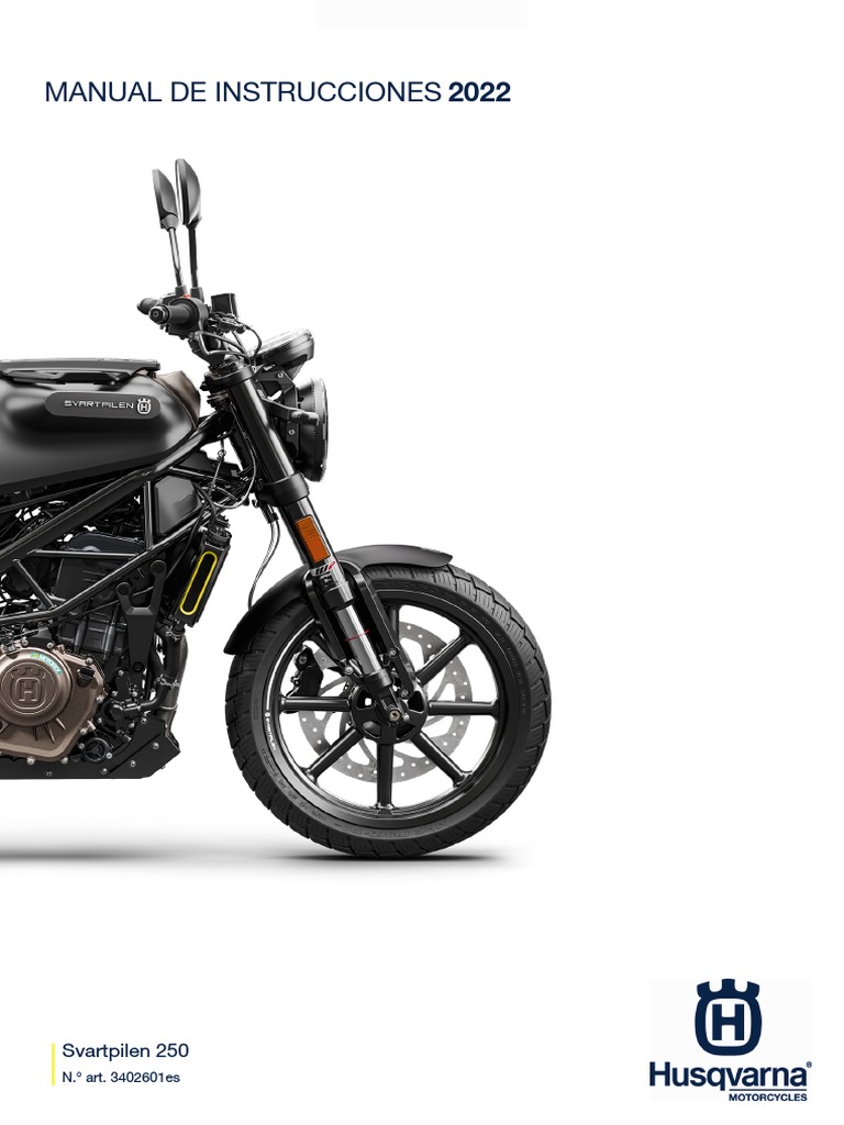 Manual Husqvarna Svartpilen 250 | PDF | Tornillo | Tecnología de vehículos