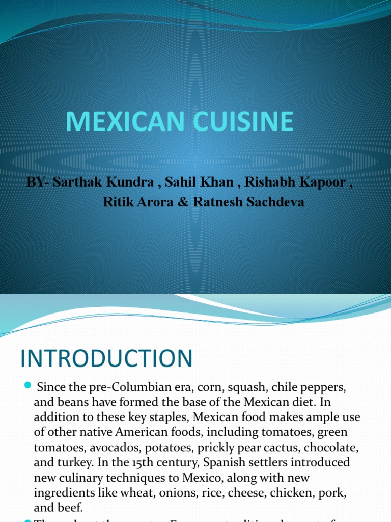 Mexican Cuisine | PDF | Mexican Cuisine | Cuisine