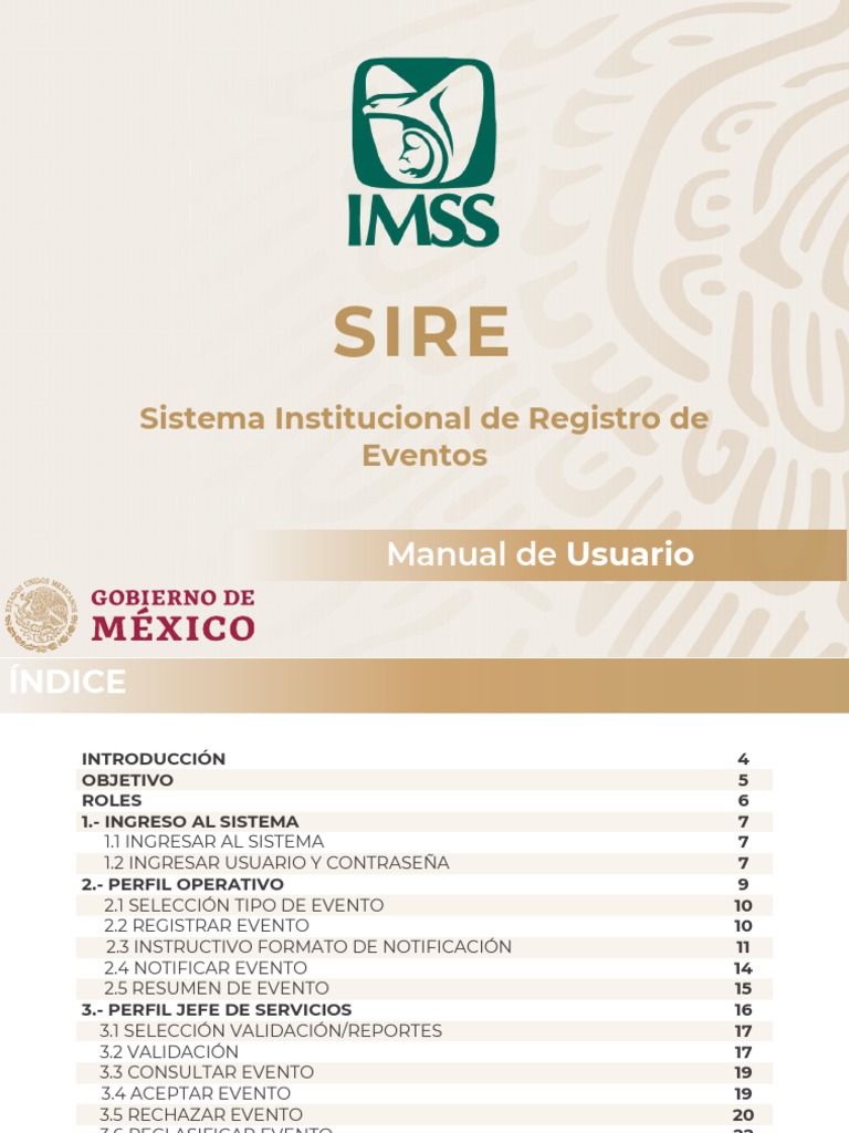 Manual de Usuario del Sistema SIRE | PDF | Contraseña | Usuario ...