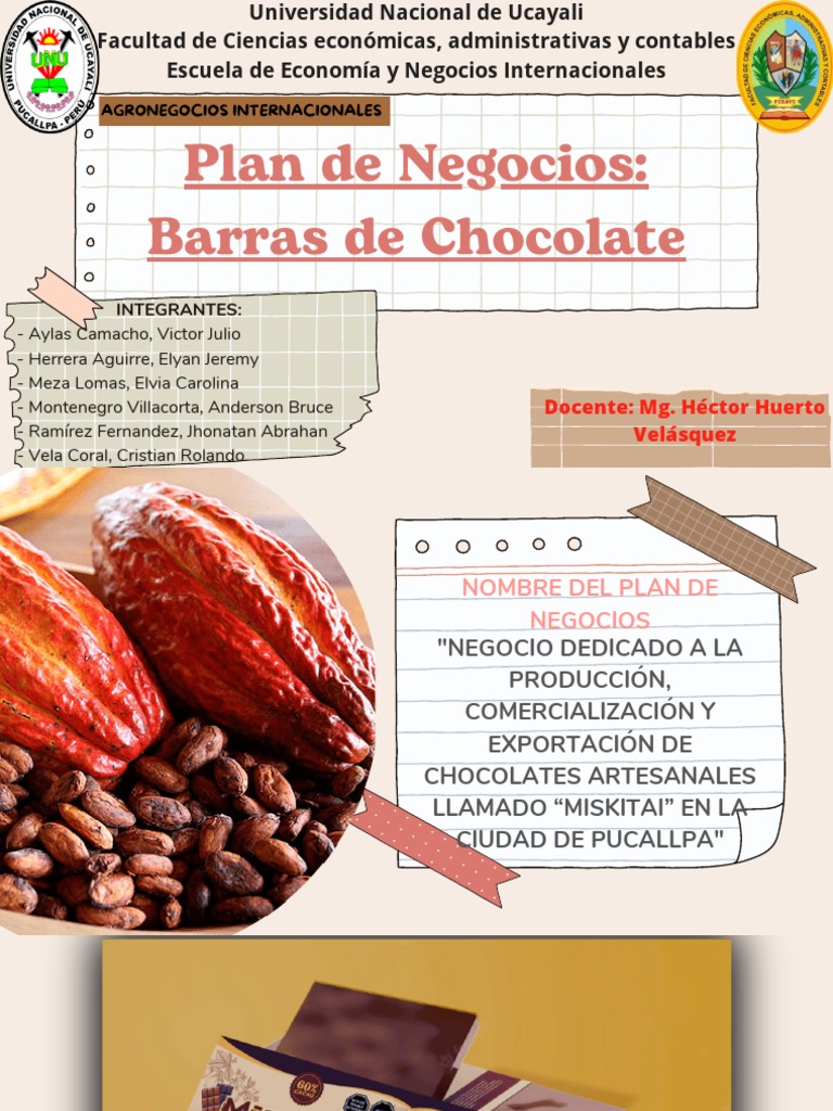 PLAN DE NEGOCIOS - BARRAS DE CHOCOLATE | PDF | Marca | Calidad (comercial)
