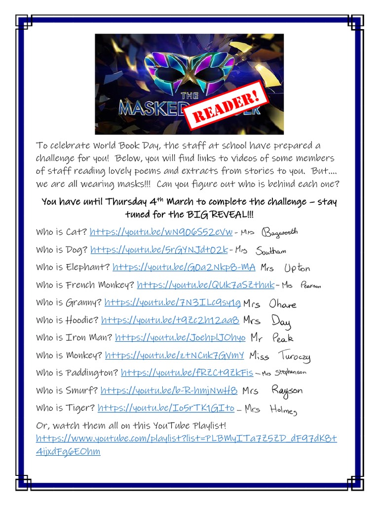 The Masked Reader | PDF