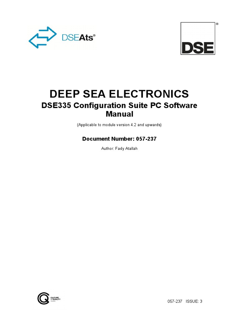 DSE335 PC Software Manual | PDF | Programmable Logic Controller | Scada