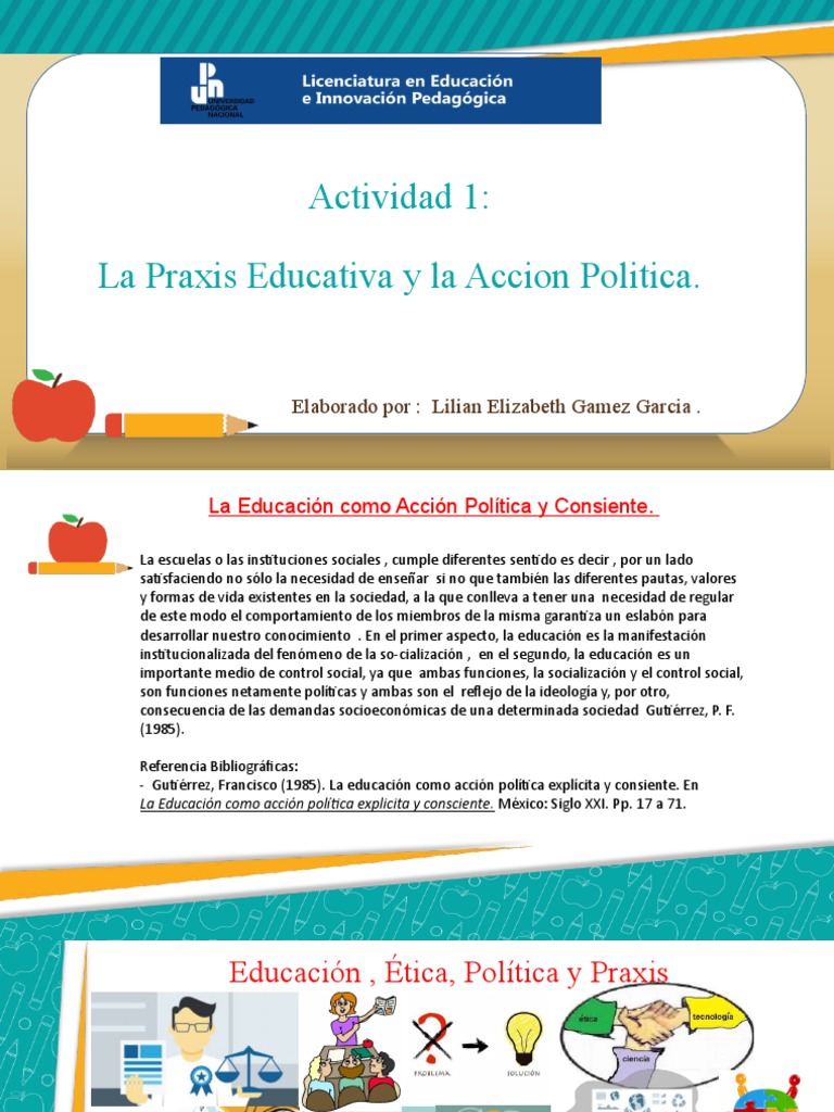 Praxis Educativa y Acción Política | PDF