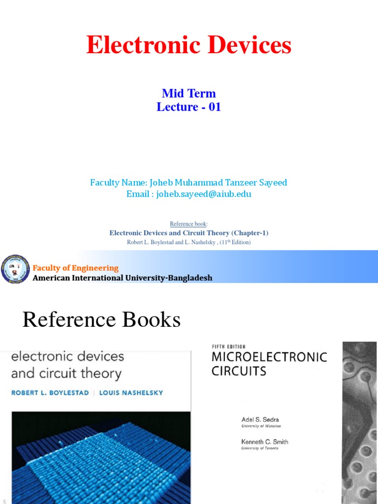 ED - Mid Lecture-1 - 2 | PDF | Semiconductors | Gallium Arsenide