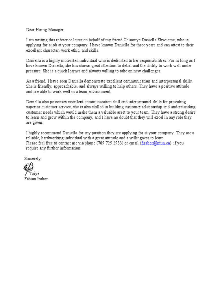 Dear Hiring Manager | PDF