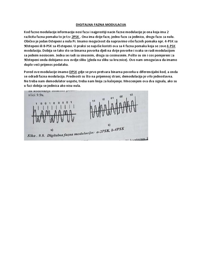 5.digitalna Fazna Modulacija | PDF