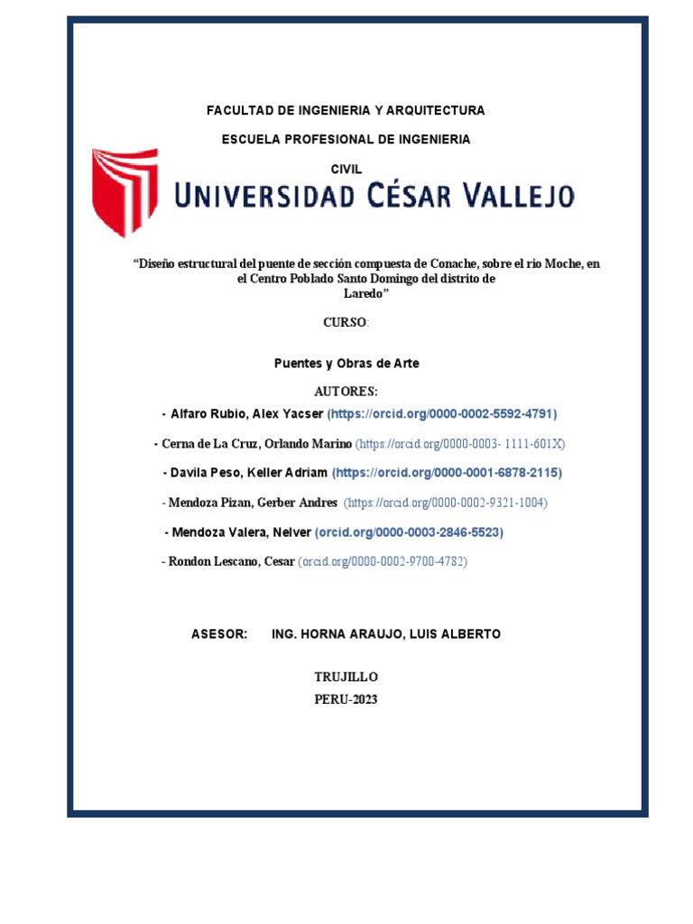 Prueba de Nivel de Logro Nivel Iii - Grupo 06 | PDF | Puente | Fundación (Ingeniería)