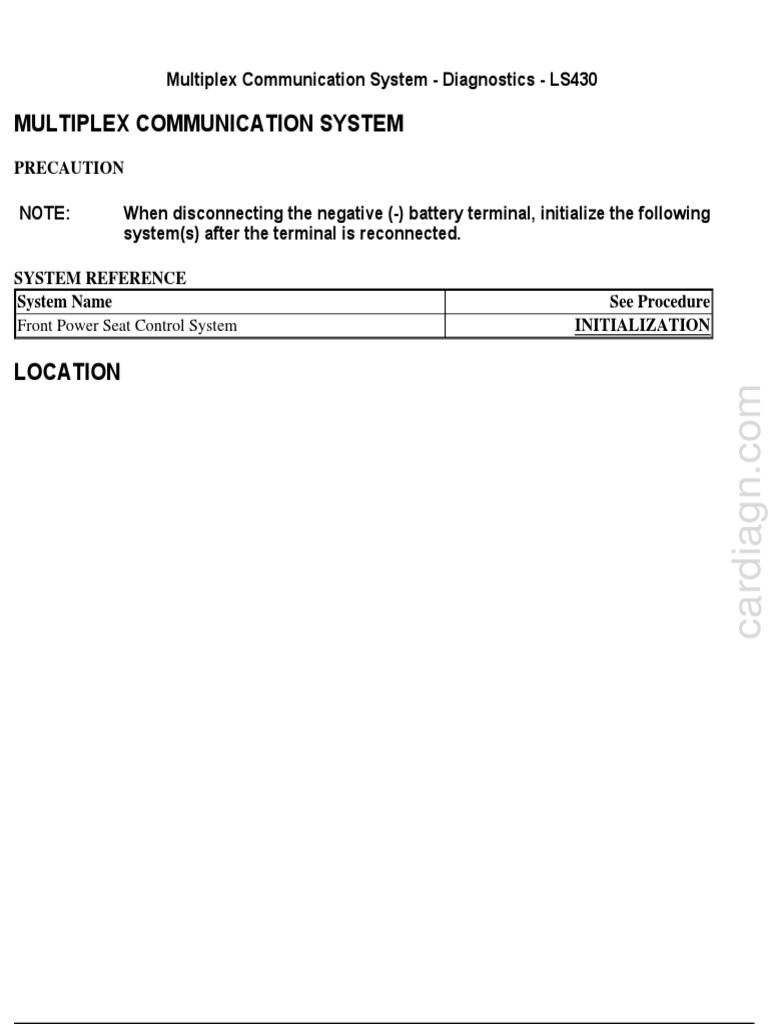 Multiplex Communication System - Diagnostics | PDF | Bit Rate | Electrical Resistance And ...