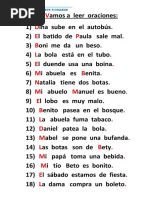 Oraciones con sílabas trabadas "fr" y "fl" | PDF