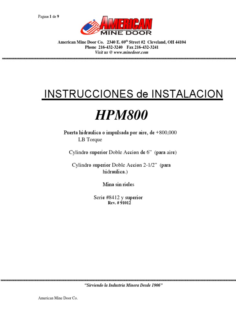 2.4 Manual Instalacion Puerta HPM | PDF | Tornillo | Relé