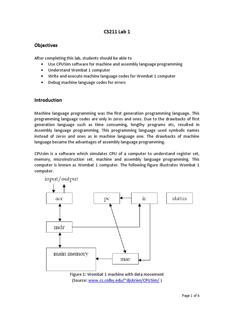 Week 2 Lab | PDF | Assembly Language | Office Equipment Week 2 Lab | PDF | Assembly Language | Office Equipment
