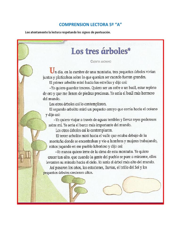Lectura Los Tres Arboles | PDF