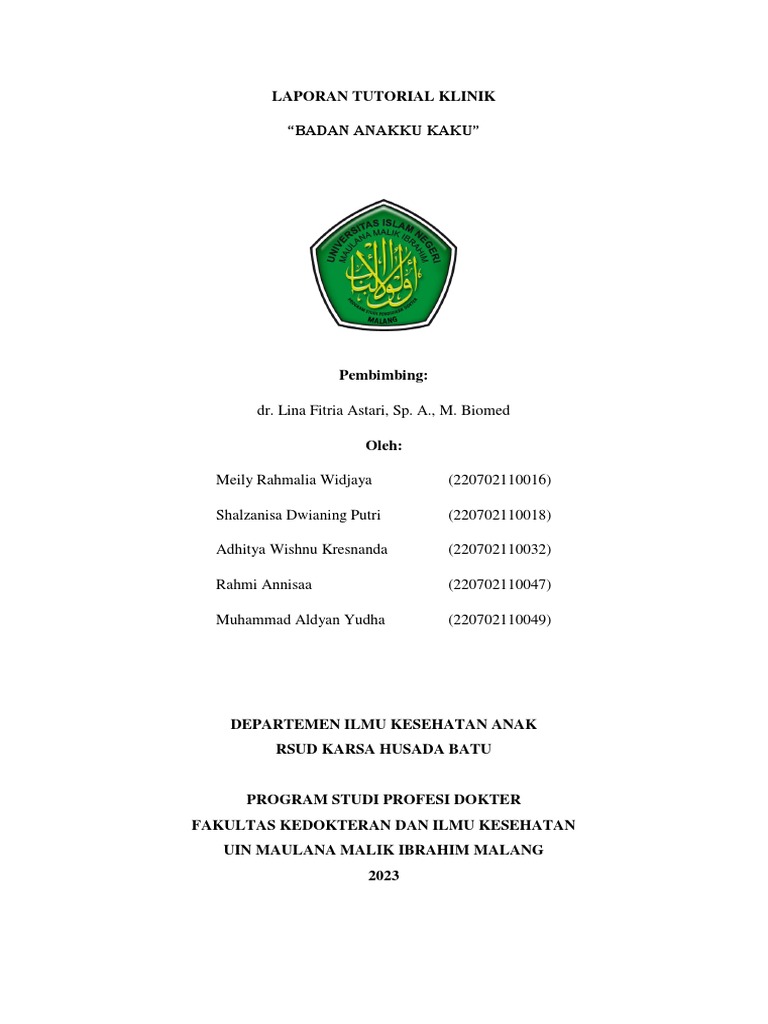 Kejang Demam pada Anak: Laporan Kasus | PDF | Kesehatan Holistik ...