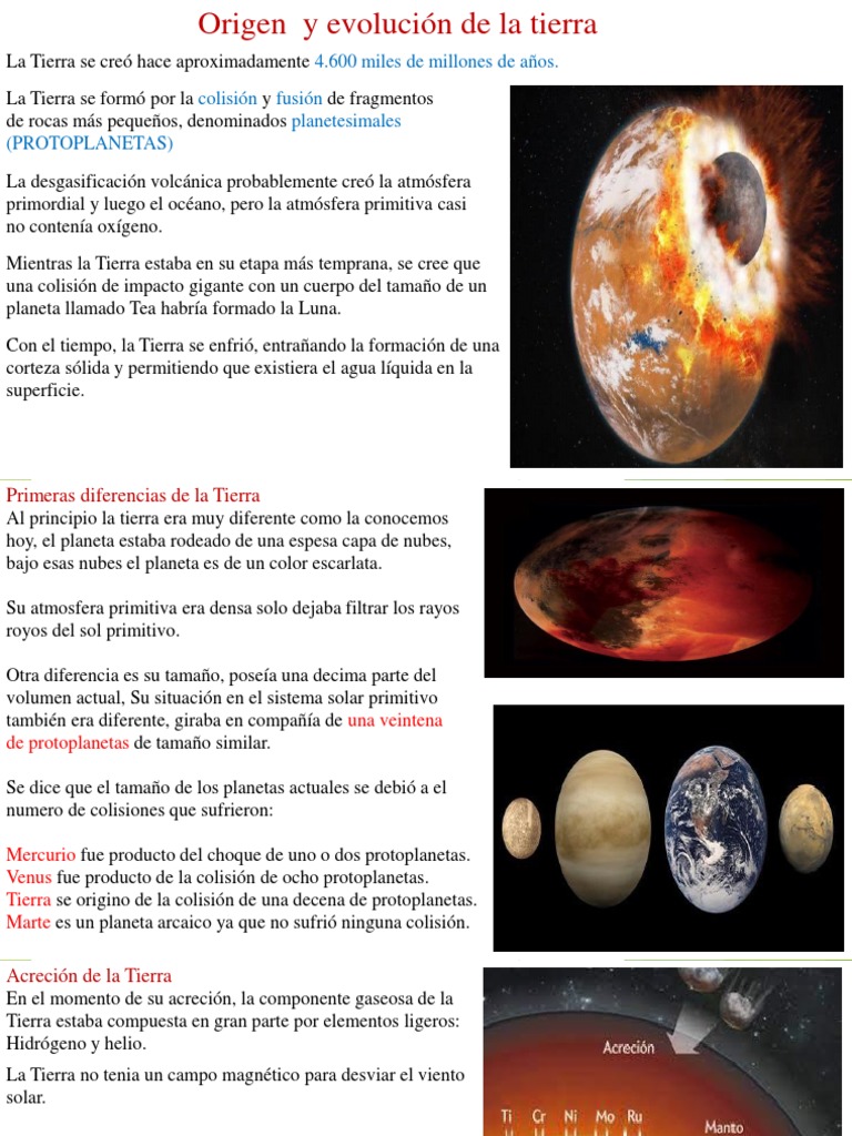 El Origen y Evolucion de La Tierra | PDF | Tierra | Luna