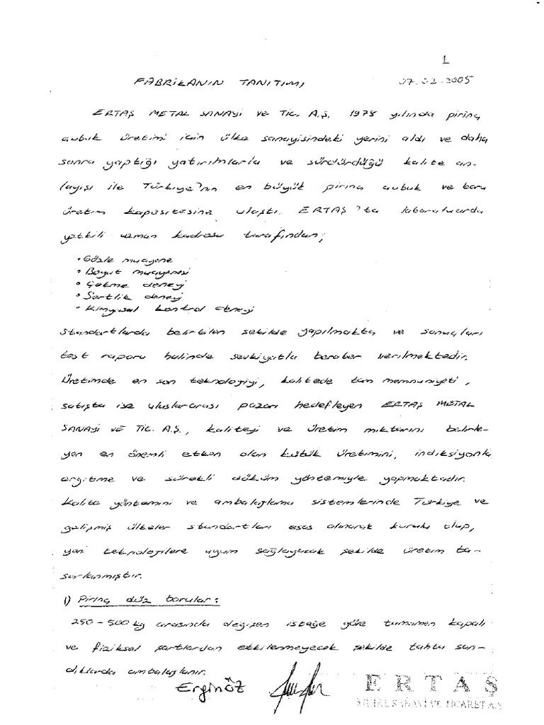 Dokum Staji Defteri Ertas Metal | PDF